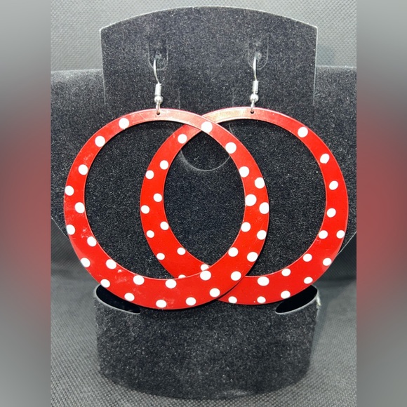 torrid | Jewelry | Torrid Vintage Red Hoops With White Polka Dots ...